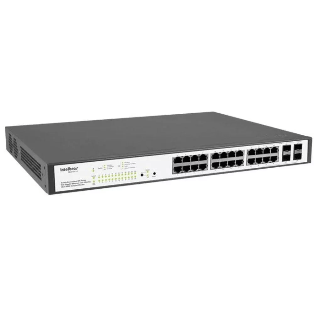 Switch Gerenc 24P GB POE 4P SFP - SG 2404 POE S - Viver Com Segurança